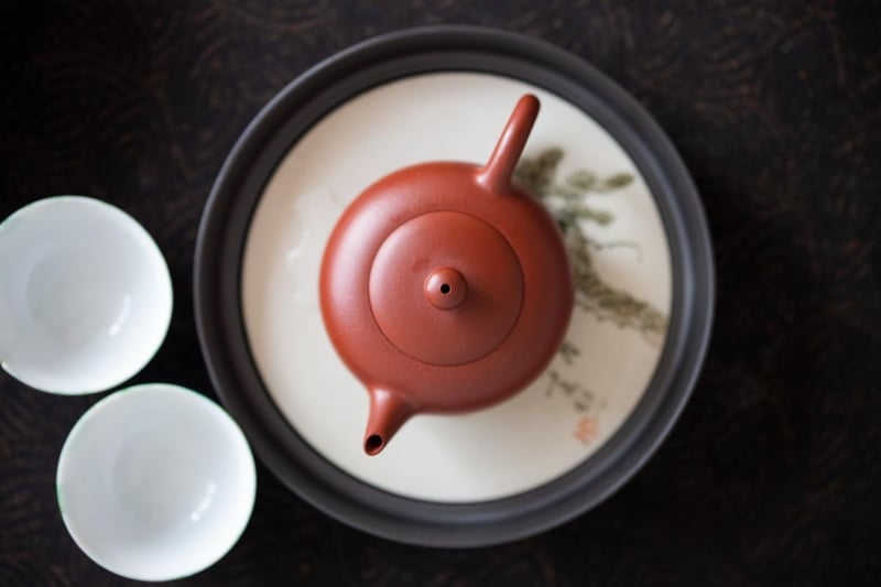 Chaozhou Da Hong Pao Clay Full Moon Teapot | BITTERLEAF TEAS