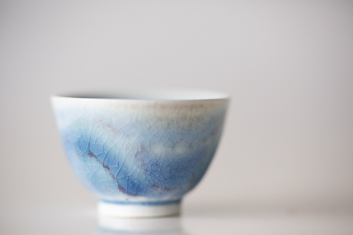 Chameleon Soda Ash Wood Fired Mini Teacup IV | BITTERLEAF TEAS